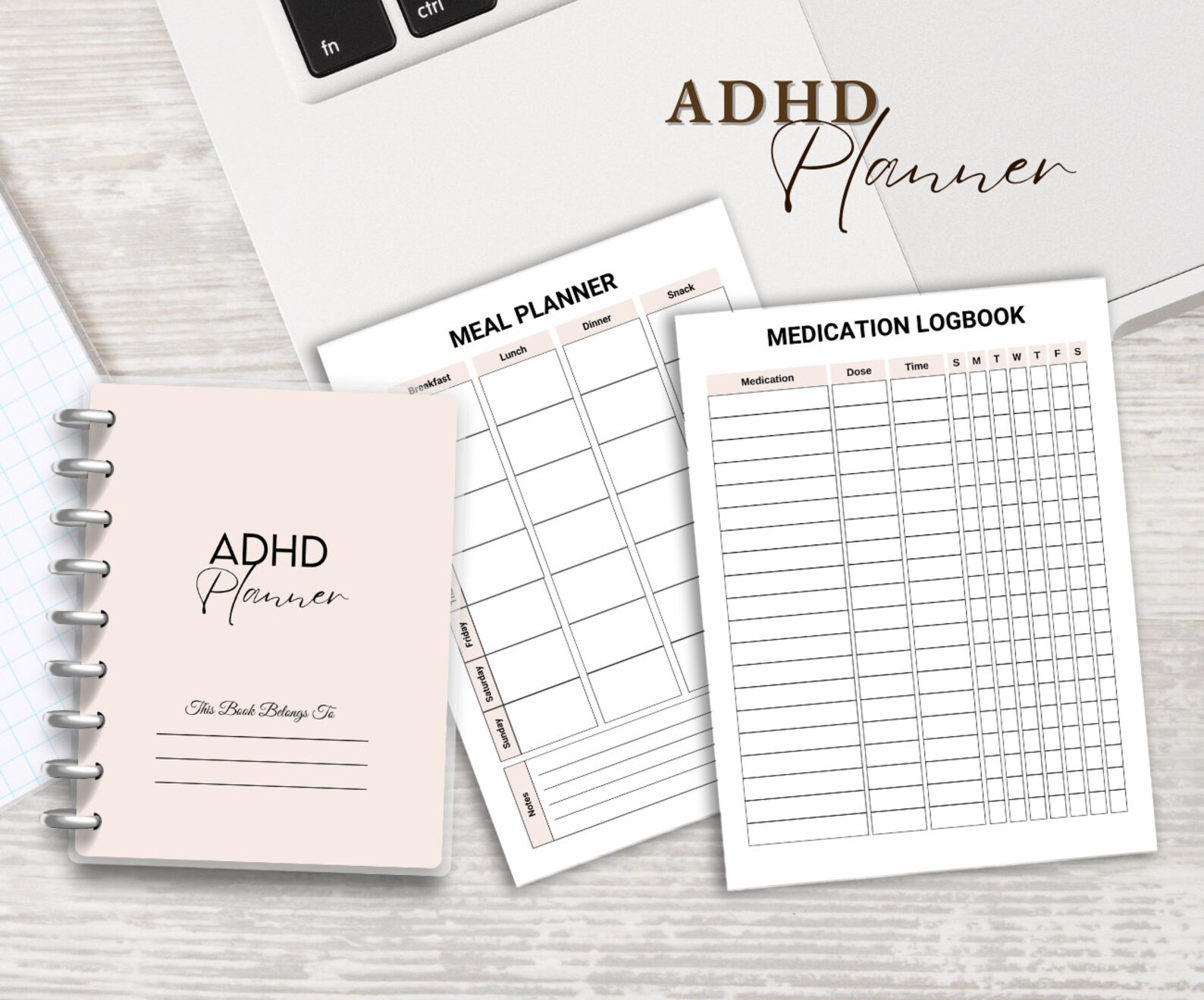 ADHD Bundle | Printable ADHD Planner 2024 | Digital Adhd Journal for ...