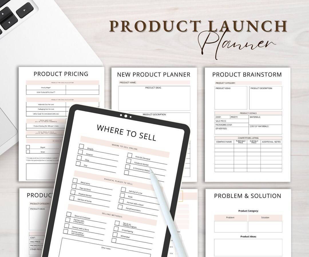 Printable Product Planner Pages | Digital Business Planner | Product ...