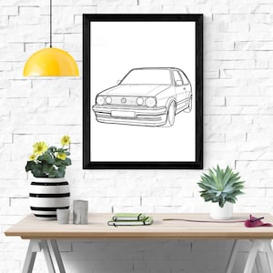 MK2 Golf Gti Digital Print - Etsy