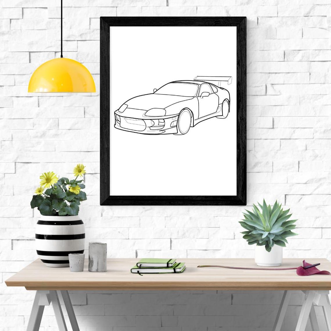 Toyota Supra Digital Print - Etsy