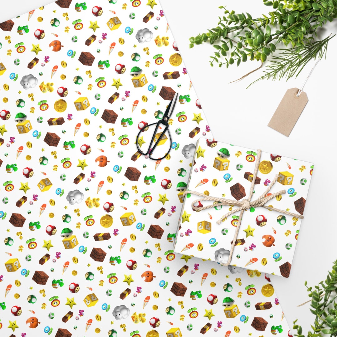 SM Power Ups Wrapping Paper - Etsy