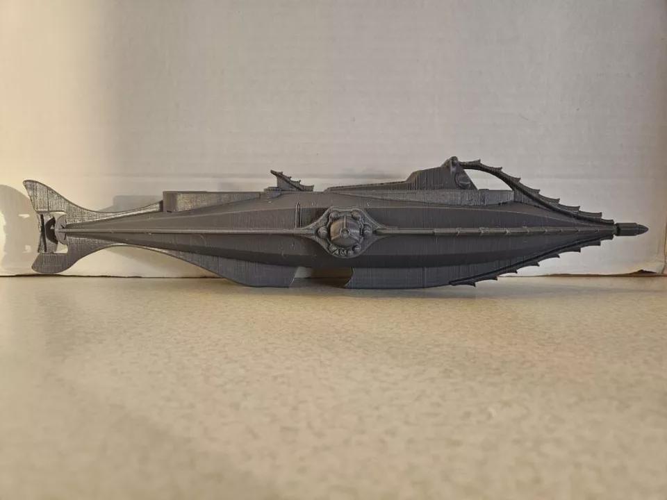Nautilus Submarine 3d Printed 10in Model Fully Assembled Grey - Etsy