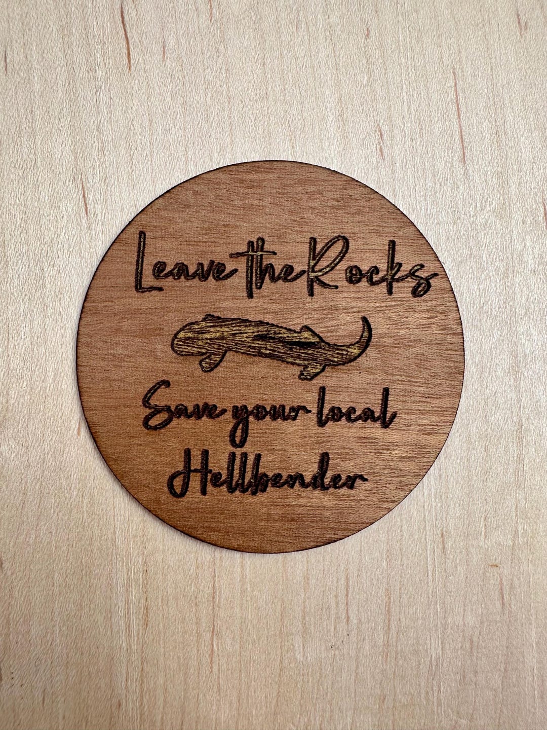 Hellbender Wooden Sticker, Save Your Local Hellbender Sticker - Etsy