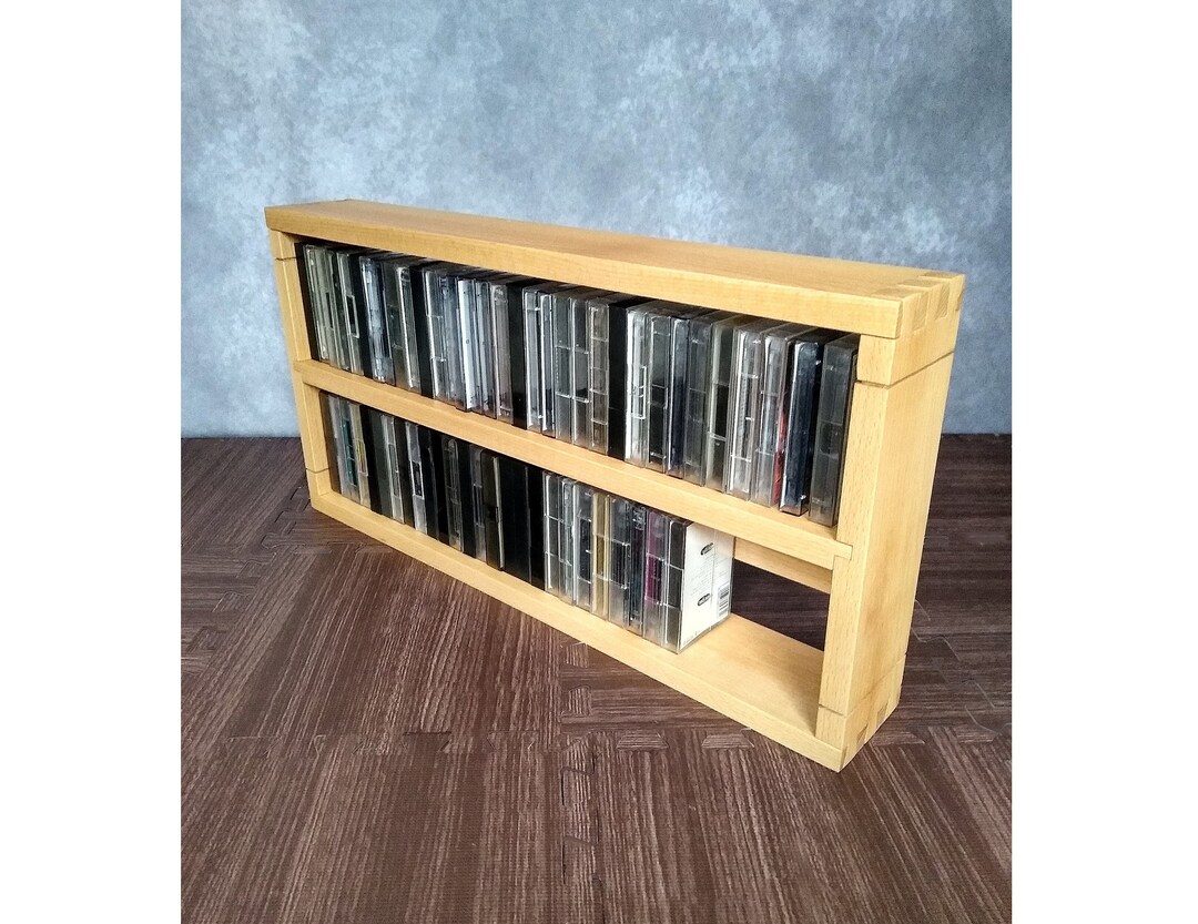 Cassette Rack Display Shelf in Beech 66 Cassette Tape - Etsy