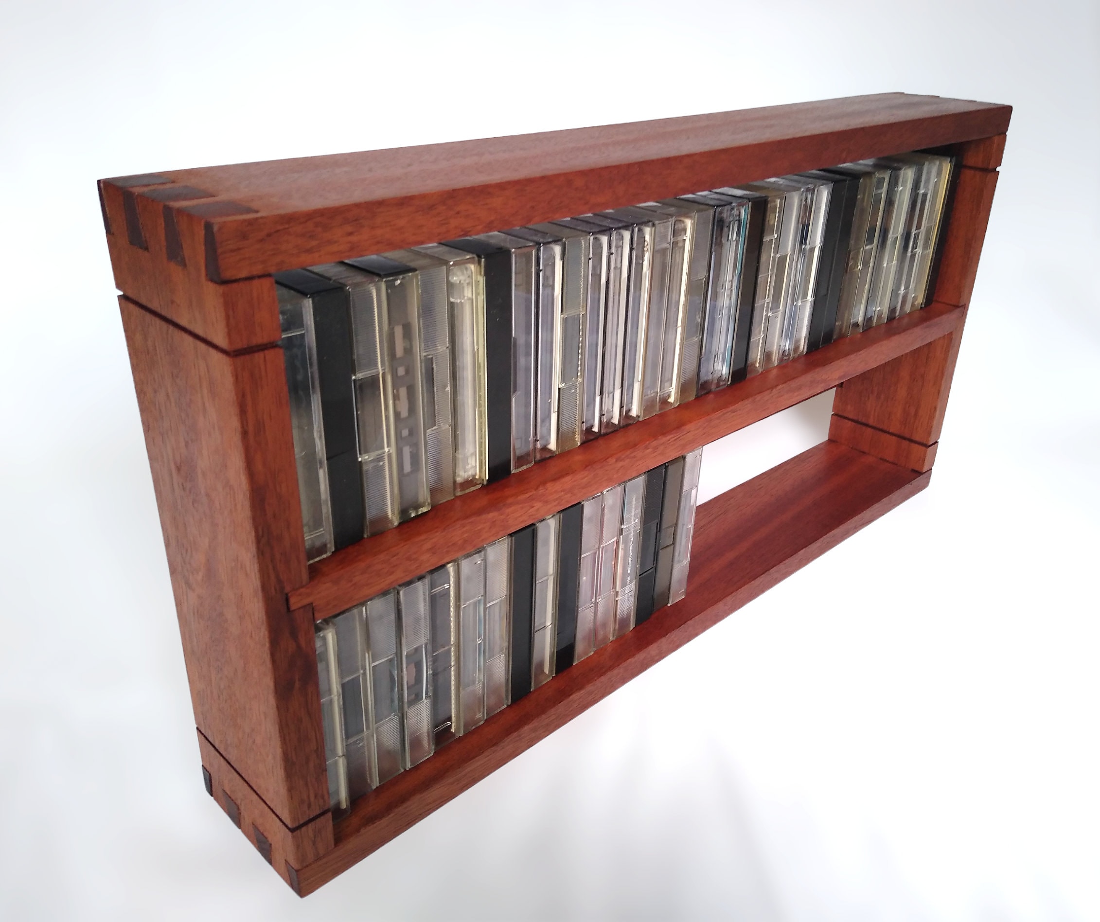 Cassette Rack Display Shelf in Sipo Mahogany (capacity for 66 or 99 ...