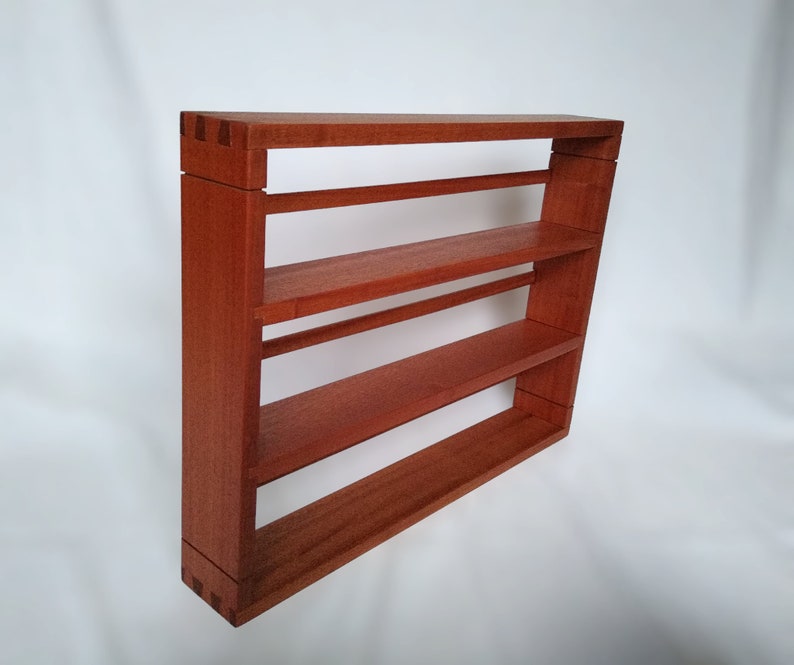 Cassette Rack Display Shelf in Sipo Mahogany 99 Cassette Tape Capacity ...
