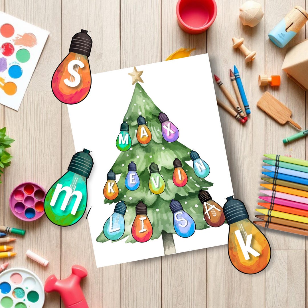 Christmas Tree Name Craft Activity, Toddler & Preschool, Christmas ...
