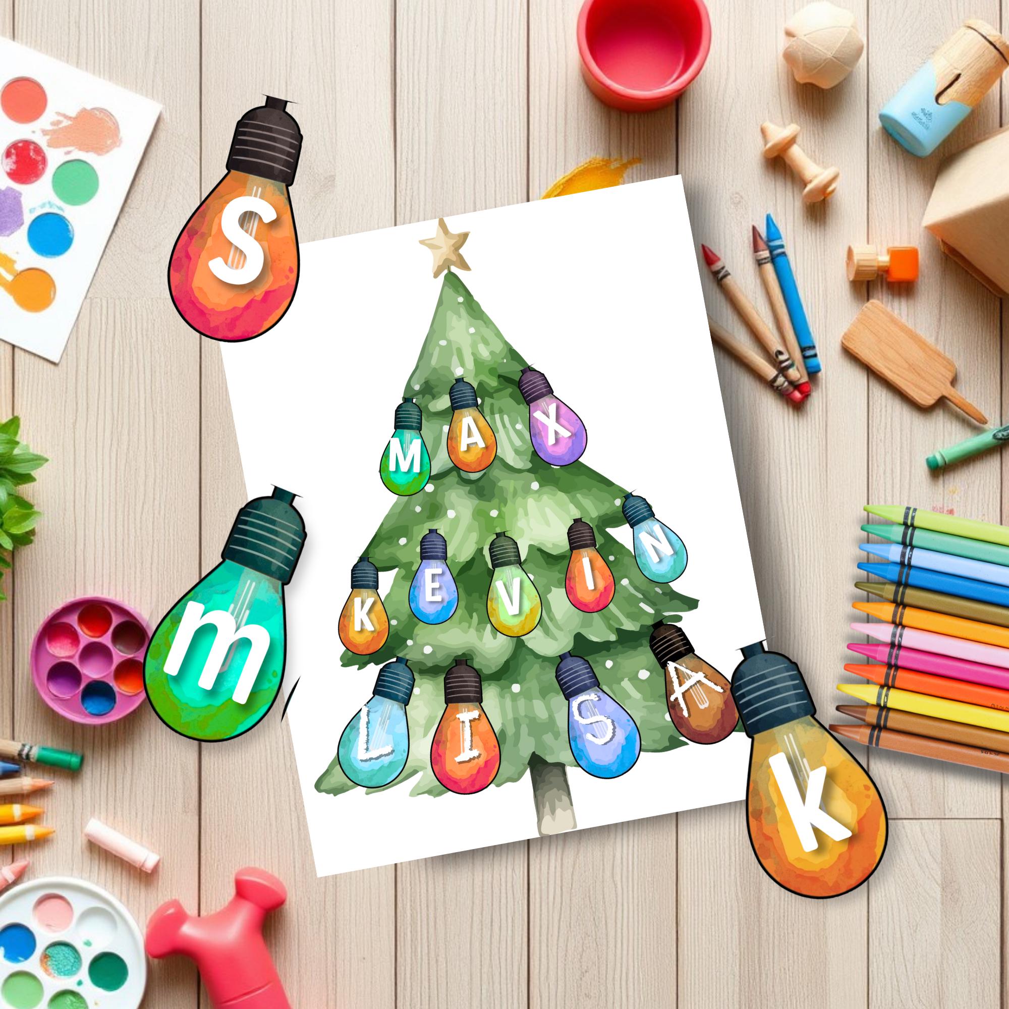Christmas Tree Name Craft Activity, Toddler & Preschool, Christmas ...