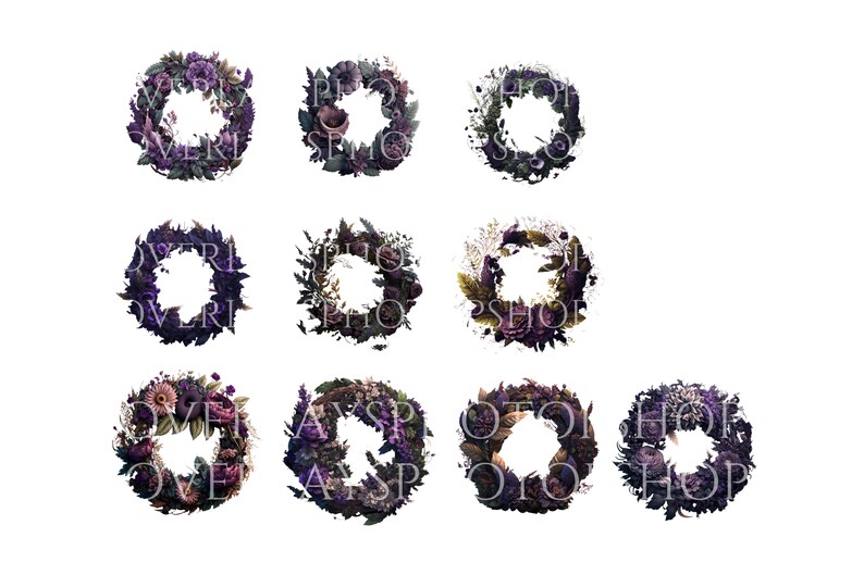 Purple Floral Wreath Digital Backdrops Maternity Backdrop - Etsy