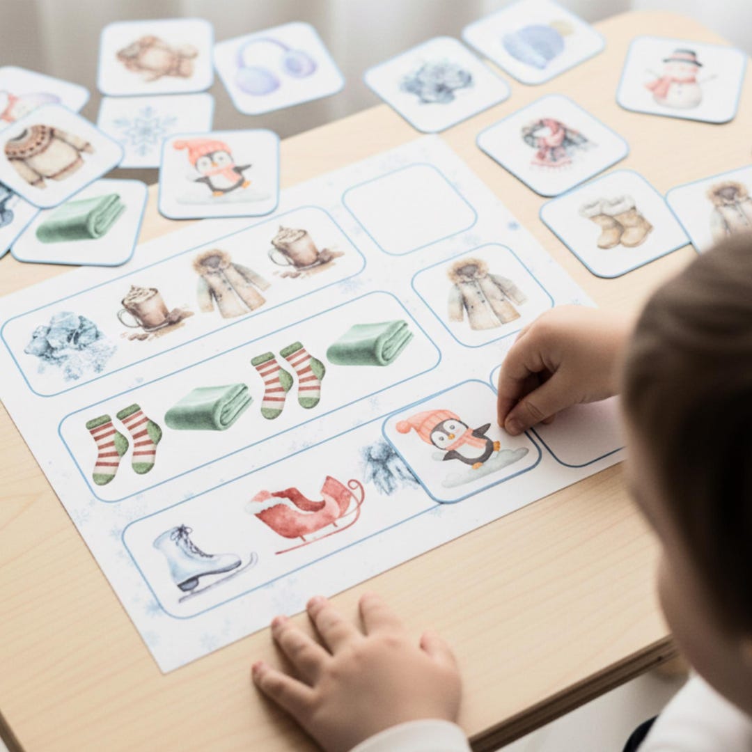 Winter Patterns, What Comes Next, Sequence Game, Winter Classroom ...