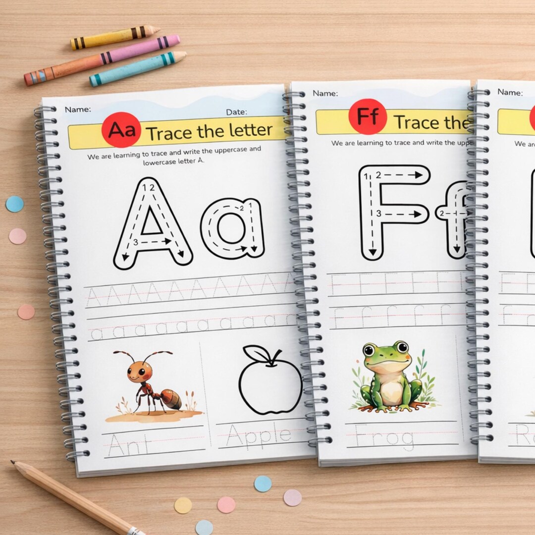 Alphabet Tracing Worksheets Printable, Letter Recognition, Toddler ...