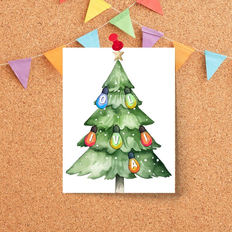 Christmas Tree Name Craft Activity, Toddler & Preschool, Christmas ...