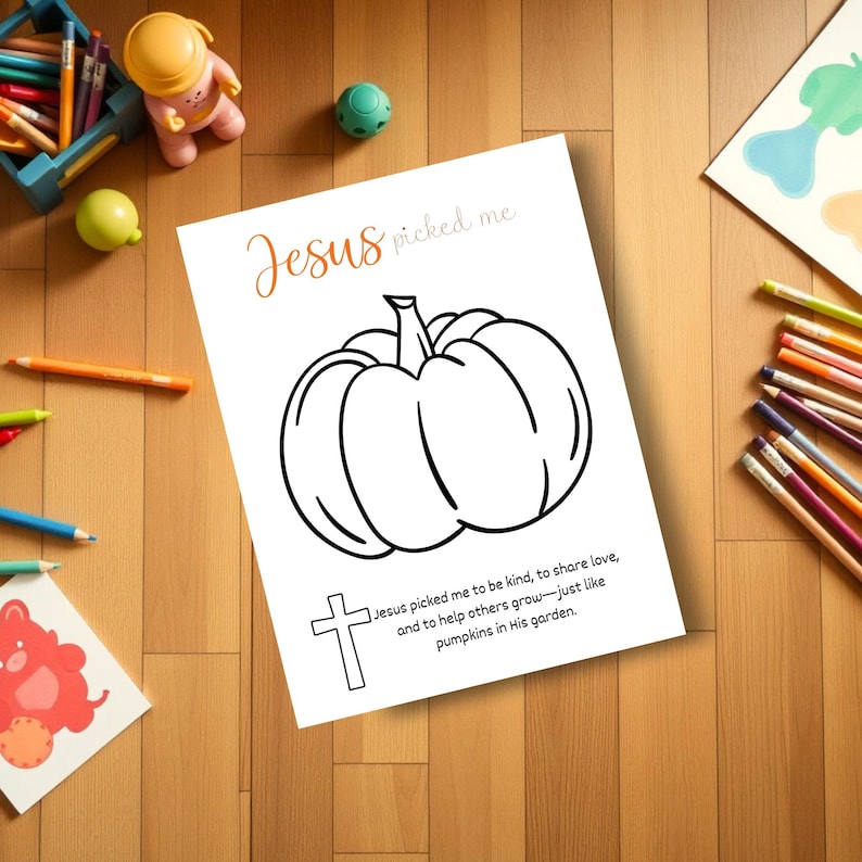 Pumpkin Torn Paper Craft Printable, Fall Bible Lesson Art for Kids ...