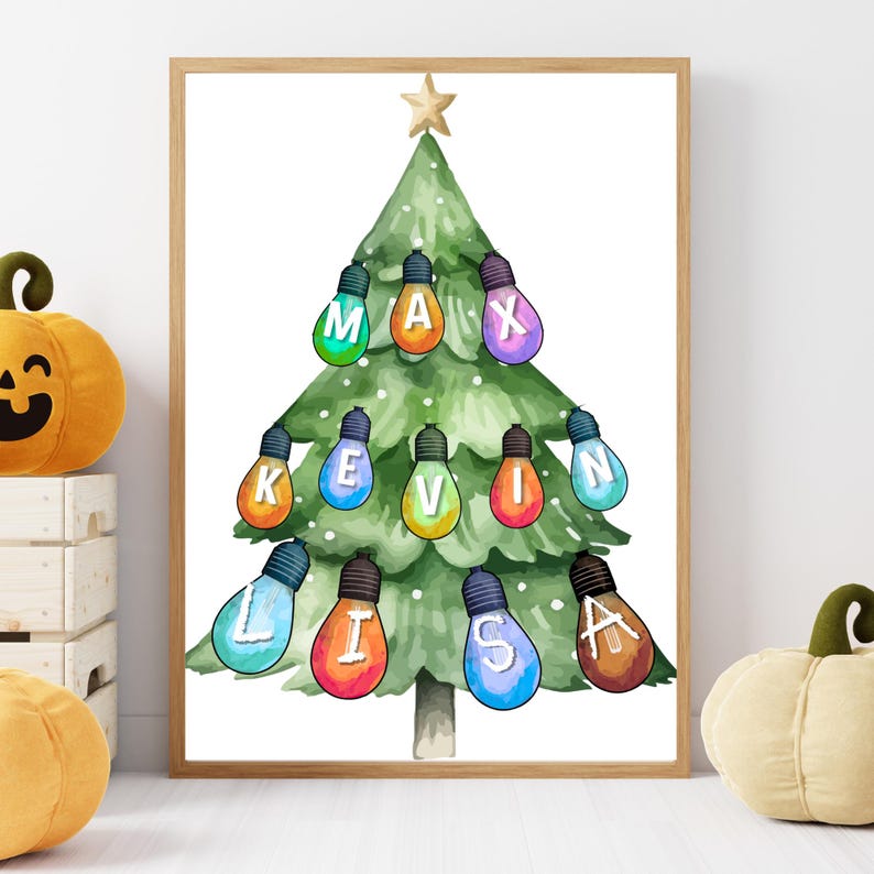 Christmas Tree Name Craft Activity, Toddler & Preschool, Christmas ...
