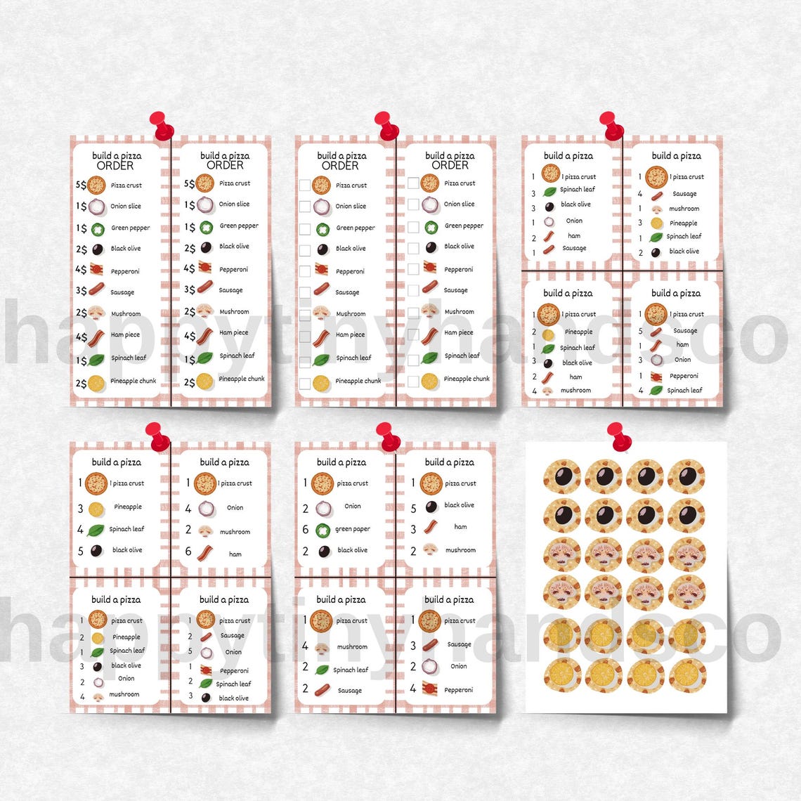 Build A Pizza, Pretend Play, Kindergarten Toddler Activity, Preschool ...