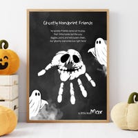 Halloween Spider Handprint Craft | Kids Printable Art | DIY Halloween ...