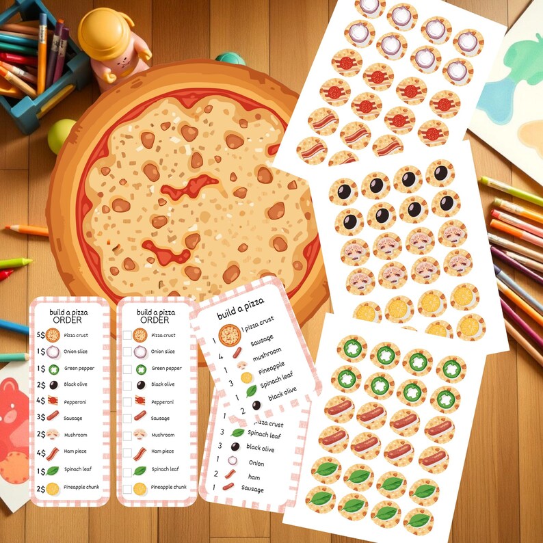 Build A Pizza, Pretend Play, Kindergarten Toddler Activity, Preschool ...