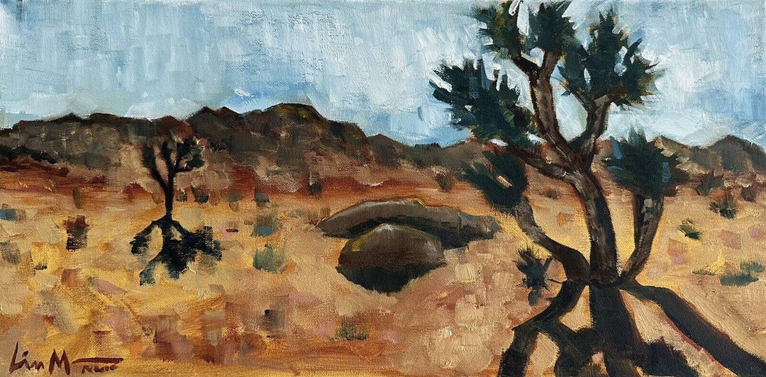Original Oil Painting Joshua Tree National Park Landscape - Etsy