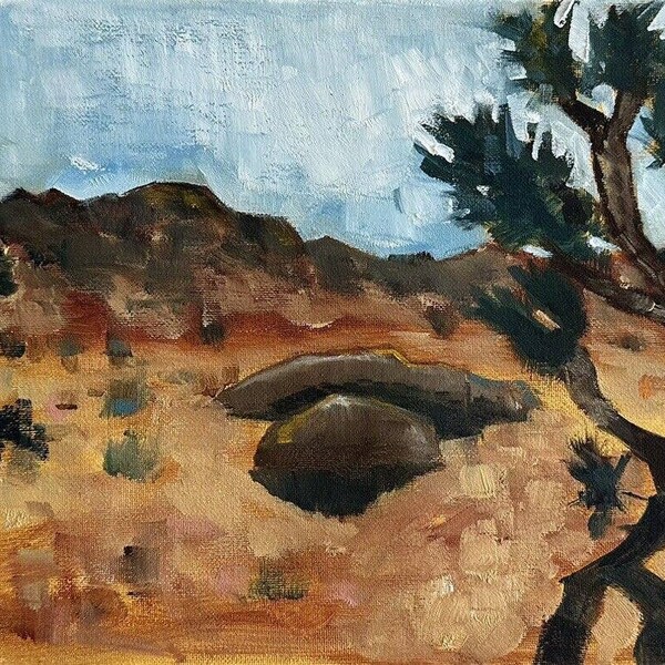Joshua Tree Desert Oil Painting - Etsy