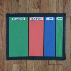 Montessori Golden Bead Mat, Primary Math Mat, Cloth Place Value Chart ...