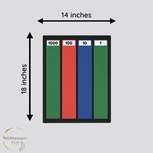 Montessori Place Value Mat, Montessori Math Mat, Cloth Place Value ...