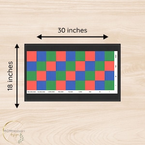 Montessori Cloth Checkerboard Material, Montessori Checker Board, Large ...