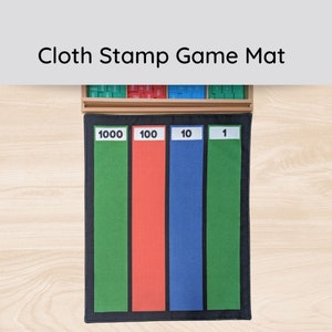 Montessori Place Value Mat, Montessori Math Mat, Cloth Place Value ...