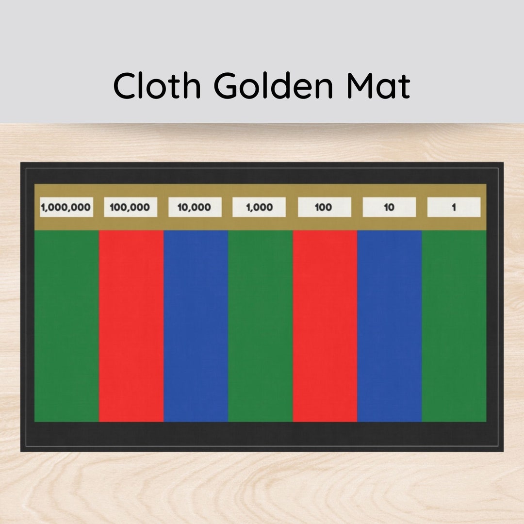 Montessori Golden Mat Montessori Place Value Material Large - Etsy