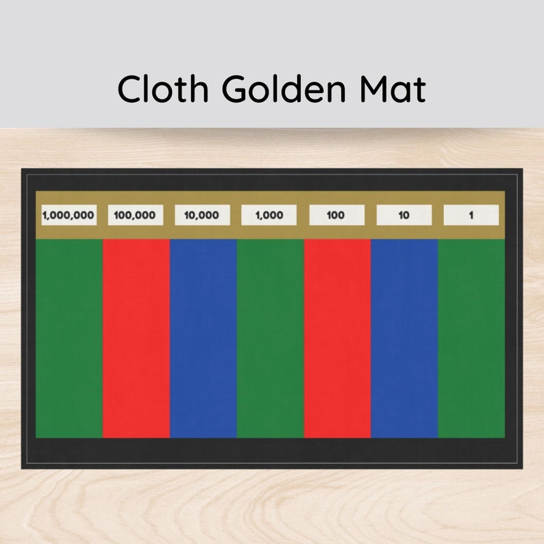 Montessori Golden Mat Montessori Place Value Material Large - Etsy