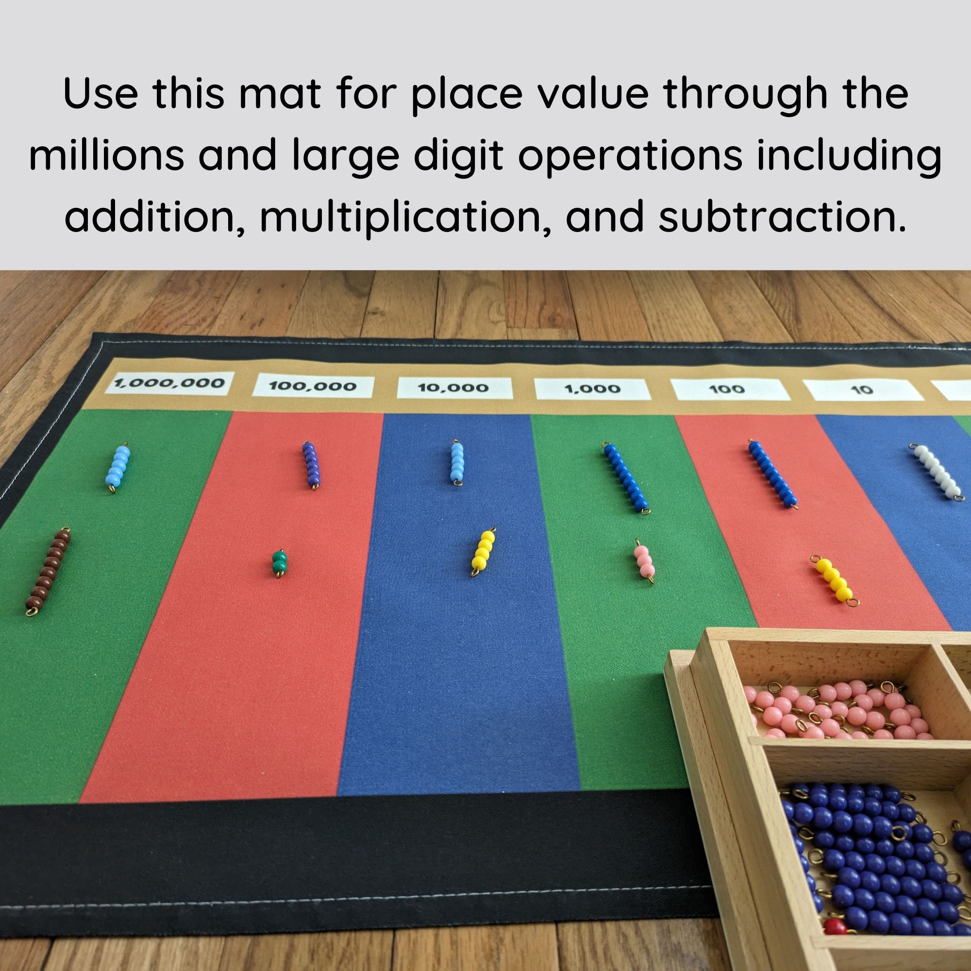 Montessori Golden Mat, Montessori Place Value Material, Large Digit Mat ...