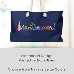 Montessori Weekender Tote Bag, Montessori Teacher Gift, Montessori ...