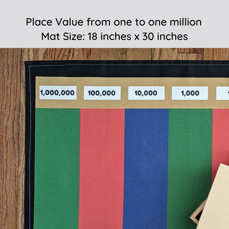 Montessori Golden Mat, Montessori Place Value Material, Large Digit Mat ...