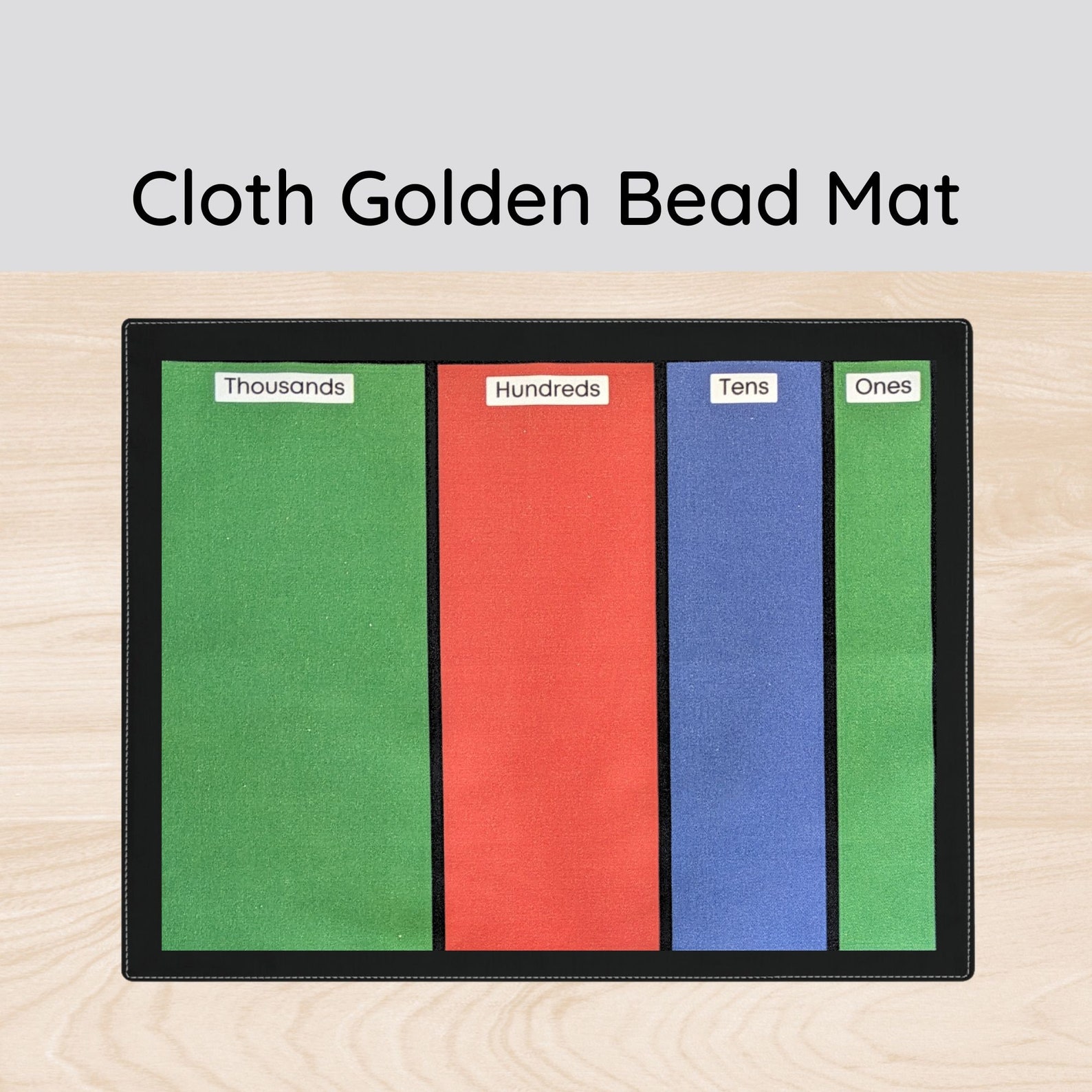 Montessori Golden Bead Place Value Mat, Montessori Math Mat, Cloth ...