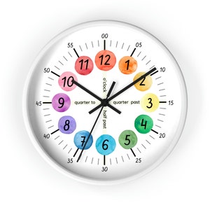 Educational Wall Clock - Unique Classroom Gift - Montessori Telling ...