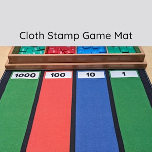 Montessori Place Value Mat, Montessori Math Mat, Cloth Place Value ...