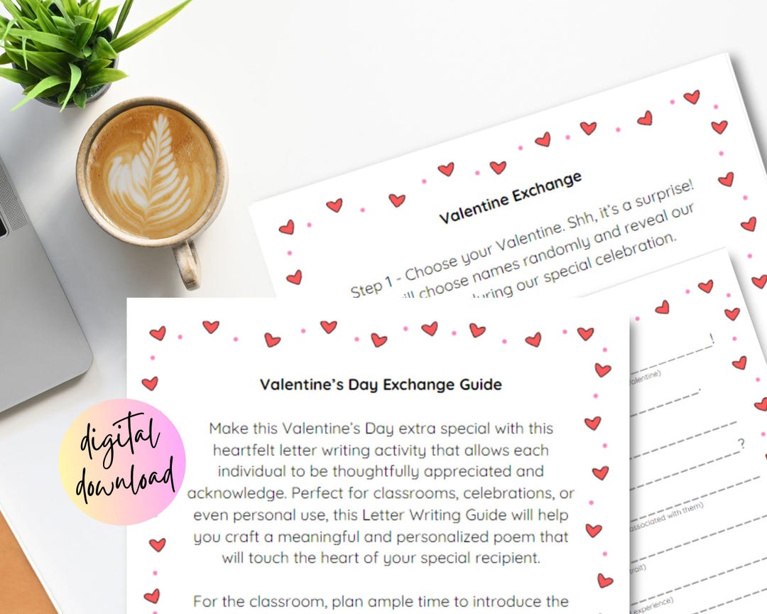 Printable Valentine Activity Digital Classroom Valentines Day Card ...