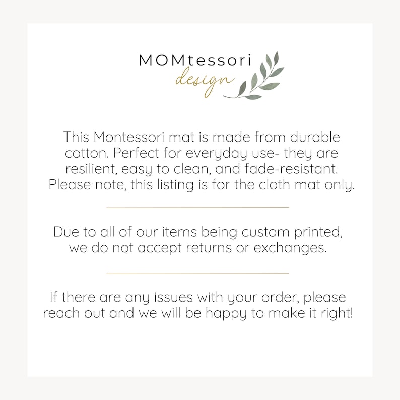 Montessori Golden Bead Place Value Mat, Montessori Math Mat, Cloth ...