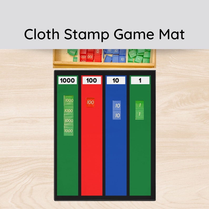 Montessori Place Value Mat Montessori Math Mat Cloth Place - Etsy