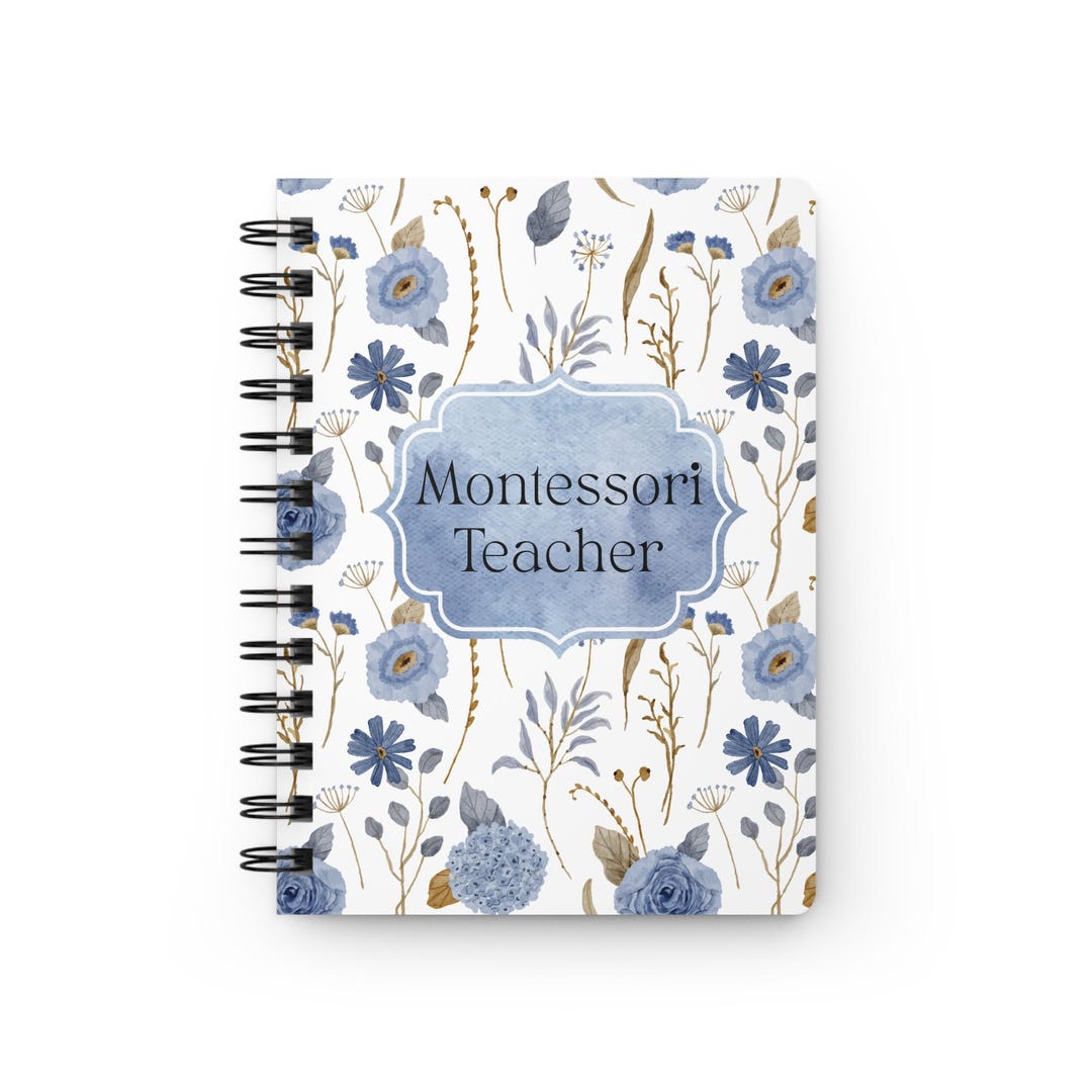 Floral Montessori Observation Journal- Spiral Notebook, Montessori ...
