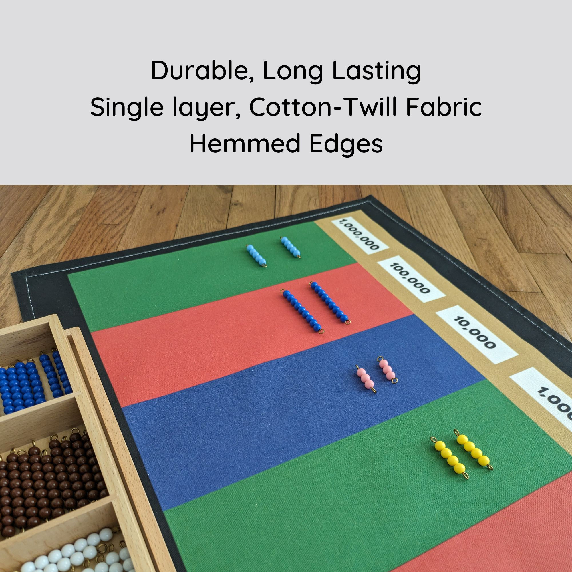 Montessori Golden Mat, Montessori Place Value Material, Large Digit Mat ...