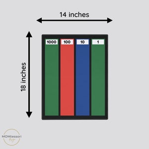 Montessori Place Value Mat, Montessori Math Mat, Cloth Place Value ...