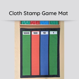 Montessori Place Value Mat, Montessori Math Mat, Cloth Place Value ...