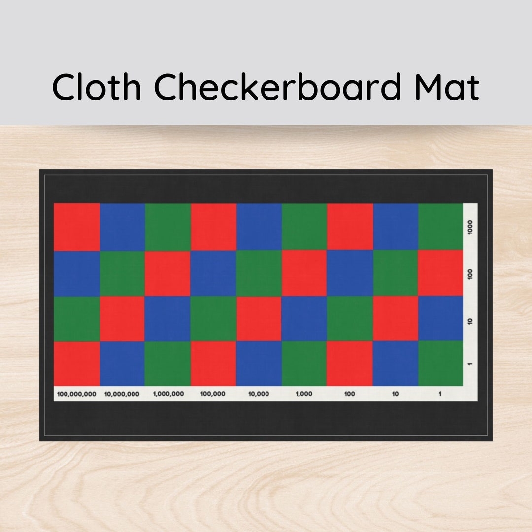 Montessori Cloth Checkerboard Material Montessori Checker - Etsy