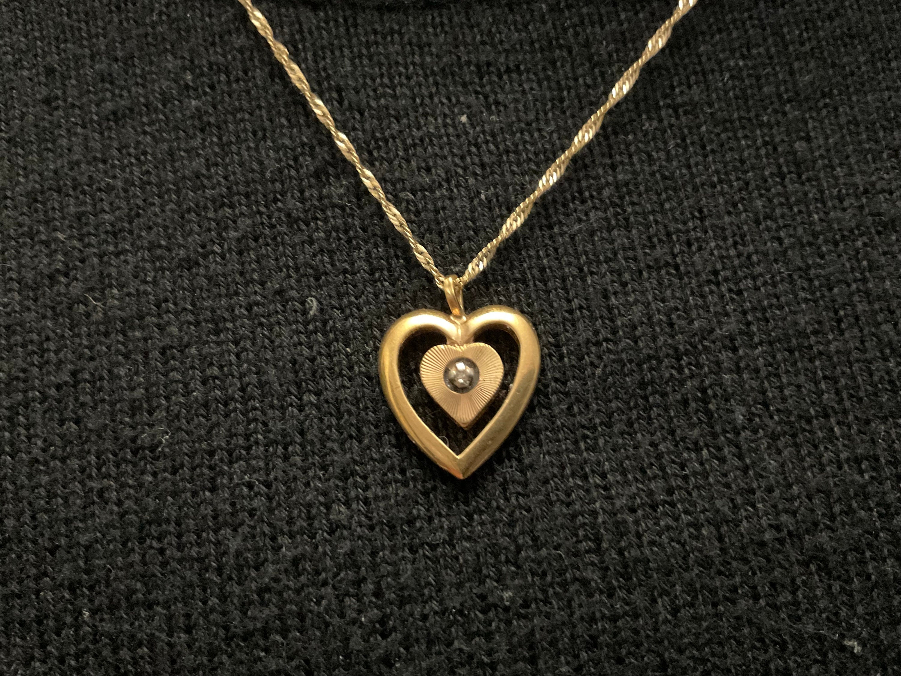 Diamond Necklace, 14 K Gold Chain Small, Beautiful, Heritage Piece ...