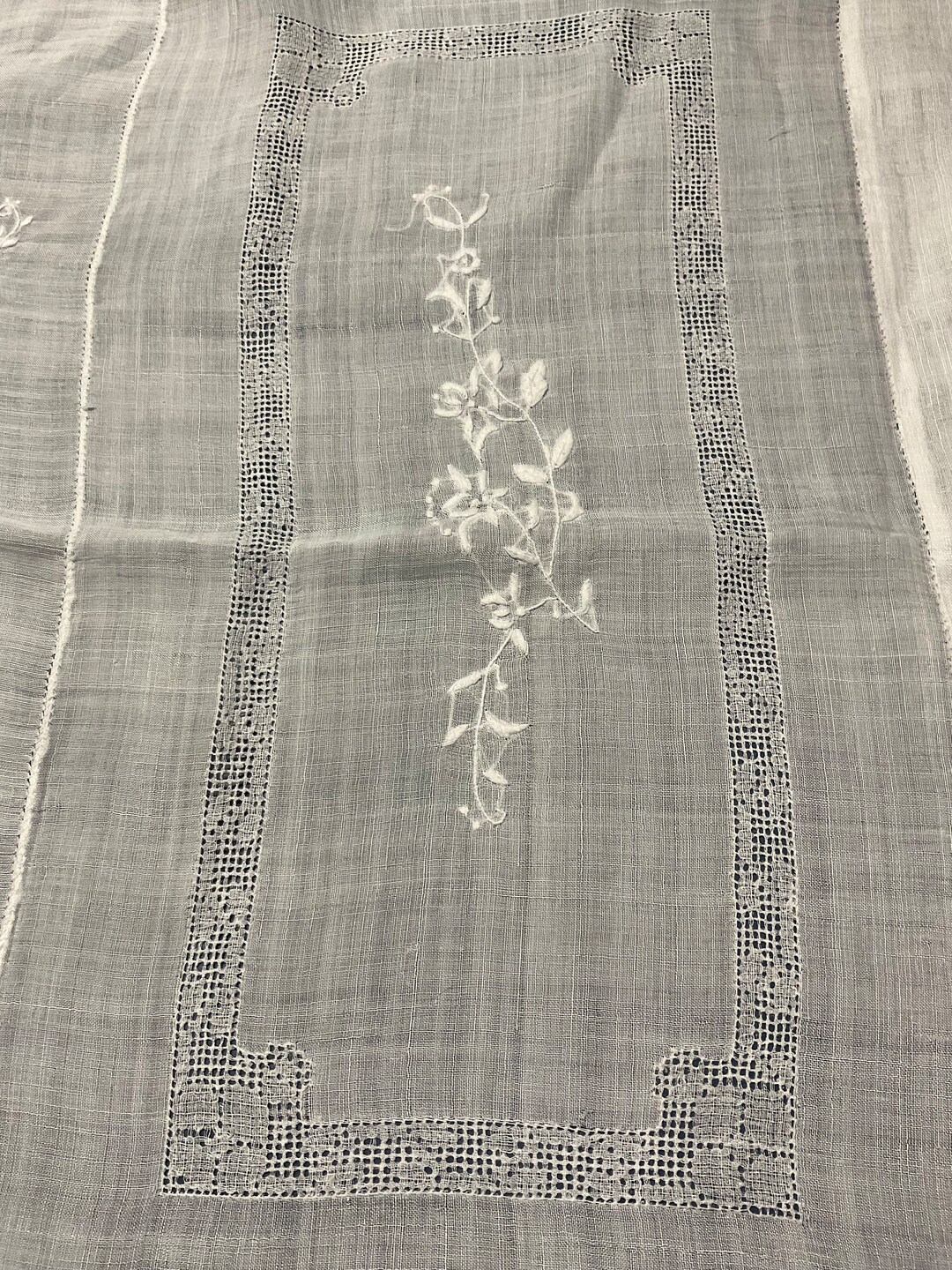 Elegant Cutwork & Embroidery Tablecloth 1920's. HOLIDAY SALE - Etsy