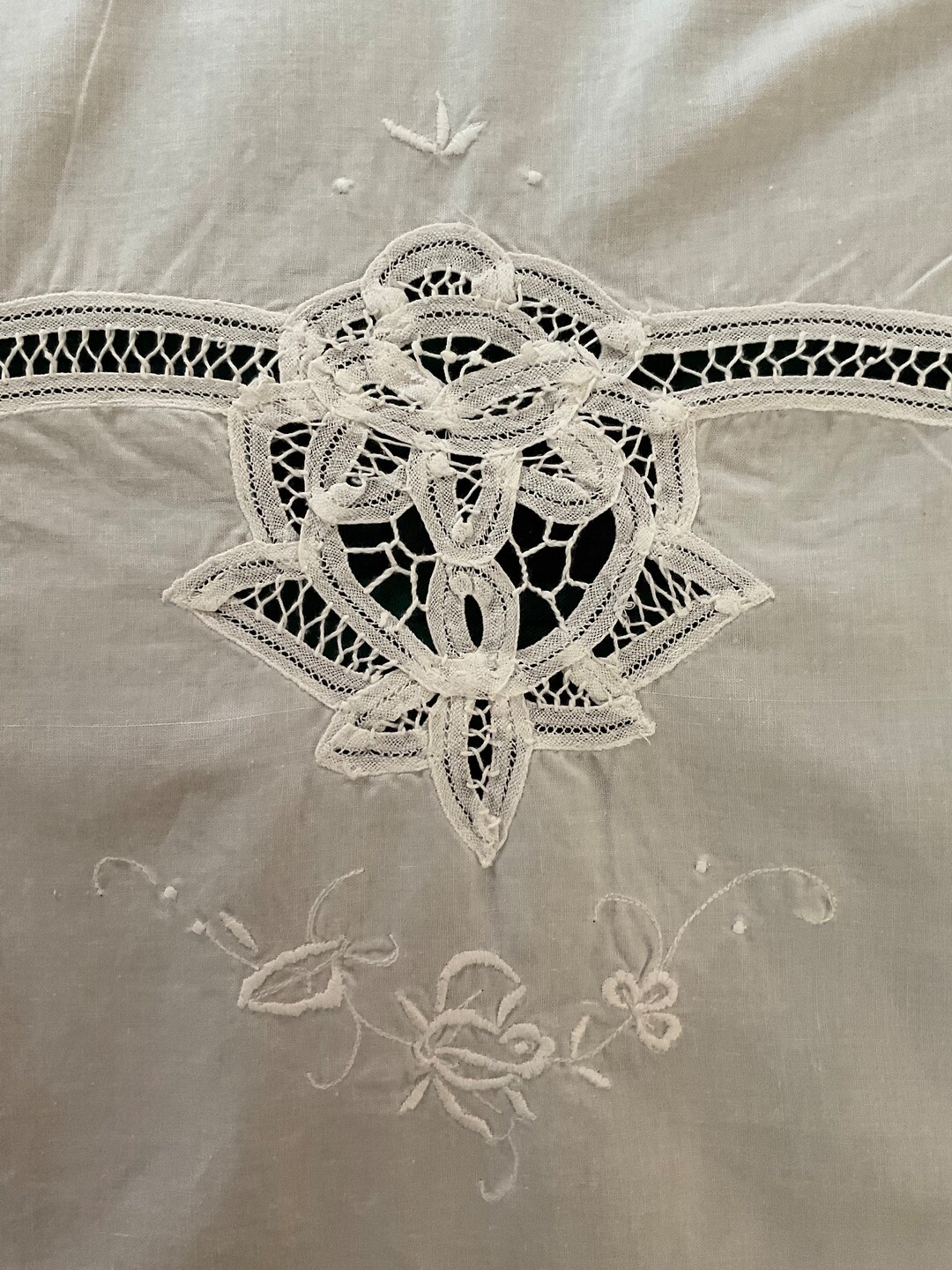 Bed Spread Vintage Battenburg Lace/embroidery, Twin Size. Pristine ...