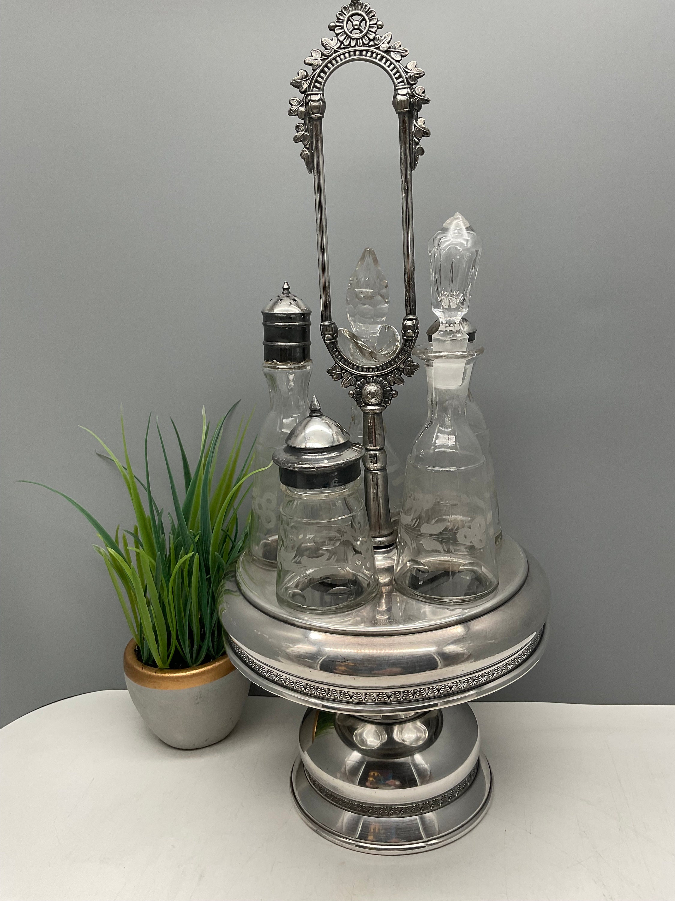 Wm. Rogers & Son Silverplate Cruet Table Setting 1920's. FREE SHIPPING ...