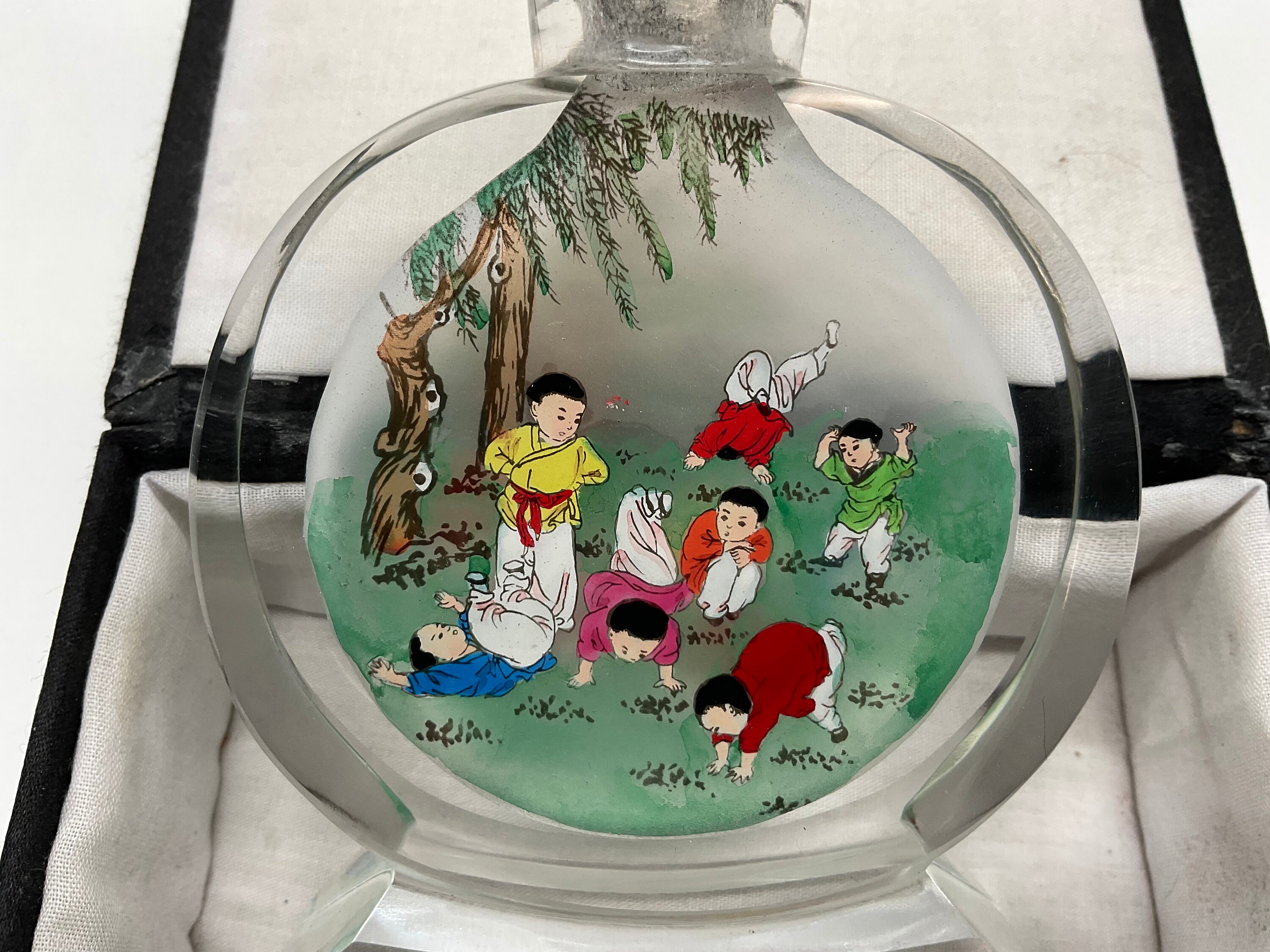 Chinese Art Reverse Painted Snuff Bottle Original Box Ivory - Etsy