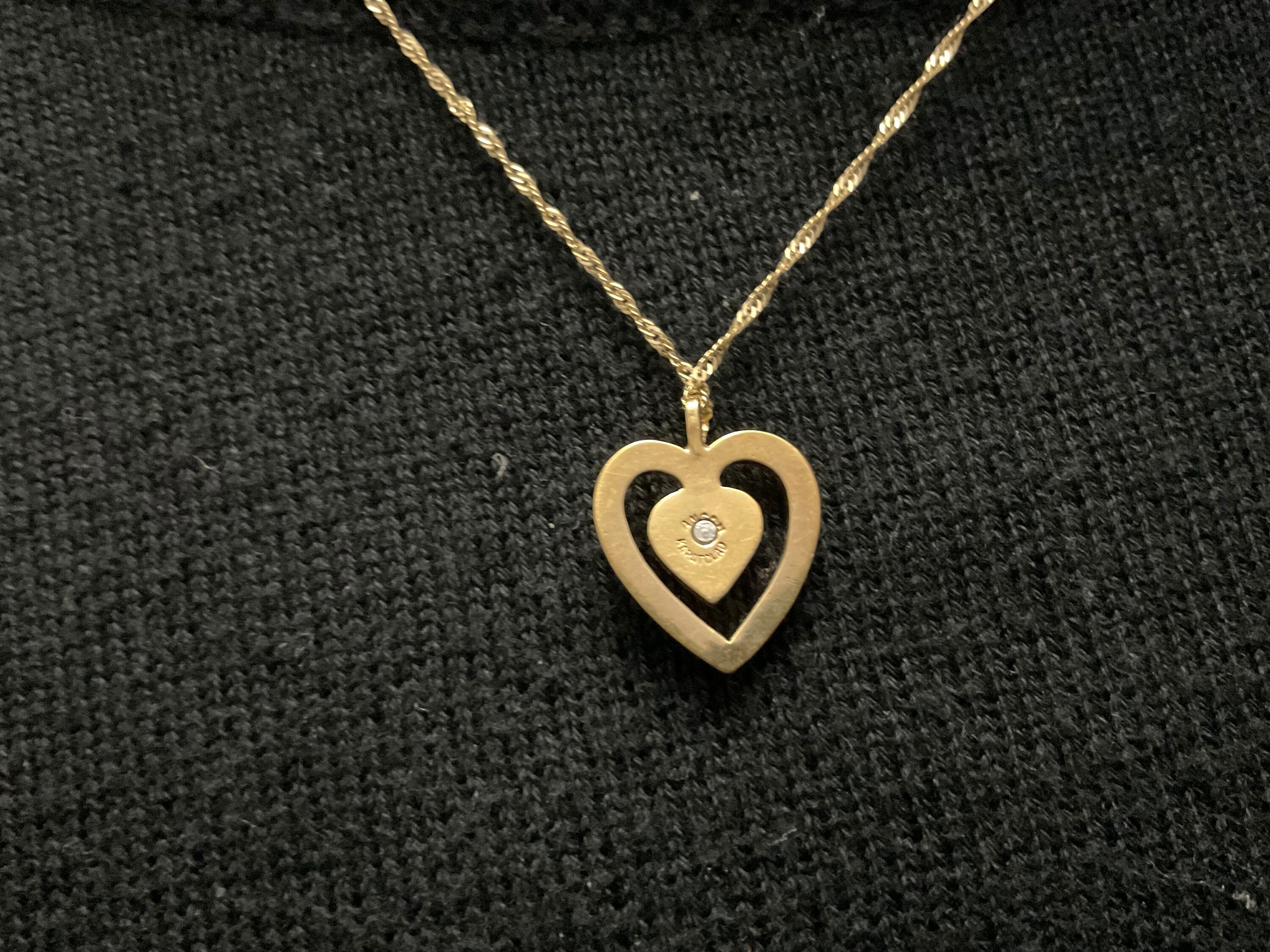 Diamond Necklace, 14 K Gold Chain Small, Beautiful, Heritage Piece ...