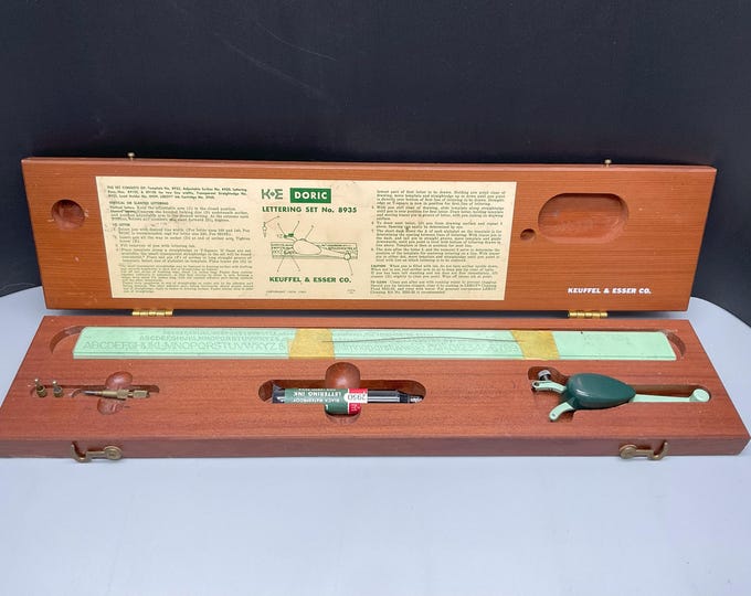 K&E Lettering Guides, Leroy Lettering, Doric Lettering Set. 2 Sets of ...